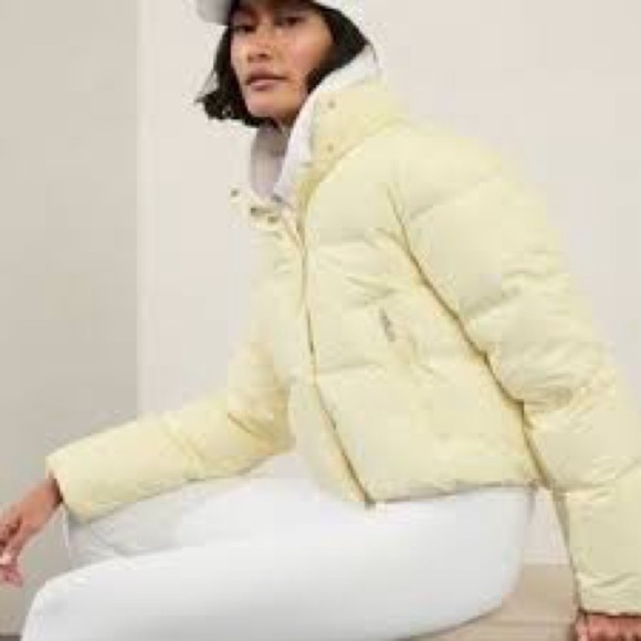 Athleta | Jackets & Coats | Athleta Summit Cropped Puffer Jacket Glow ...